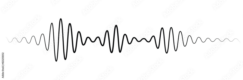 Podcast sound waves set. Waveform pattern for music player, podcast ...