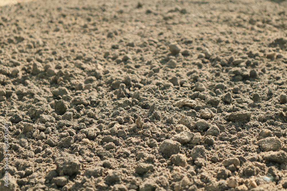 Ground surface. Close up natural background. Soil texture background ...