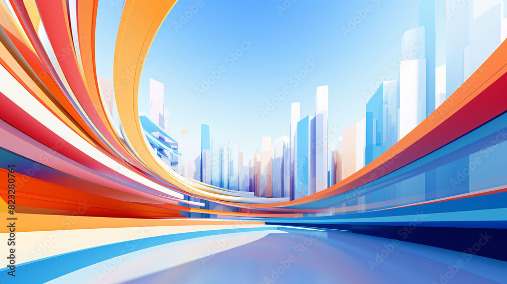 Blue conference kv main visual event main screen background design ...