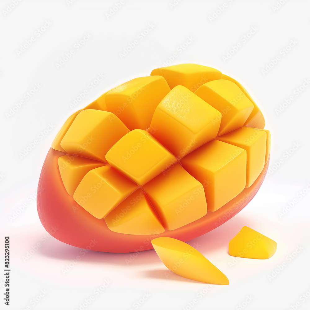mango with leaf isolated on transparent background.mango icon.Mango ...