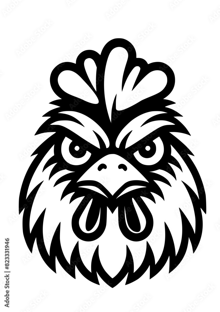 Chicken SVG, Chicken Face SVG, Funny Chicken SVG, Chicken Silhouette ...