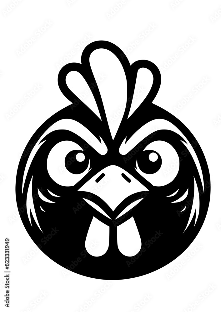 Chicken SVG, Chicken Face SVG, Funny Chicken SVG, Chicken Silhouette ...