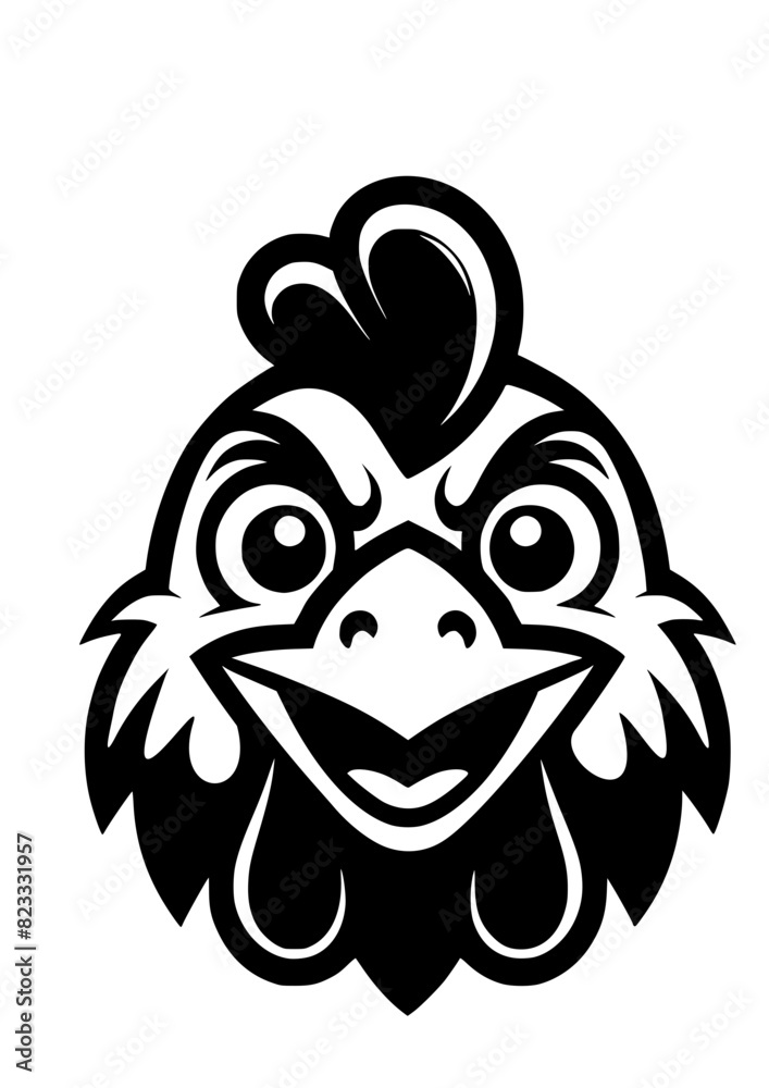 Chicken SVG, Chicken Face SVG, Funny Chicken SVG, Chicken Silhouette ...