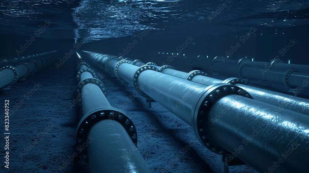 Aqua pipelines for conveying natural gas or crude oil, featuring a ... Aqua pipelines for conveying natural gas or crude oil, featuring a ...