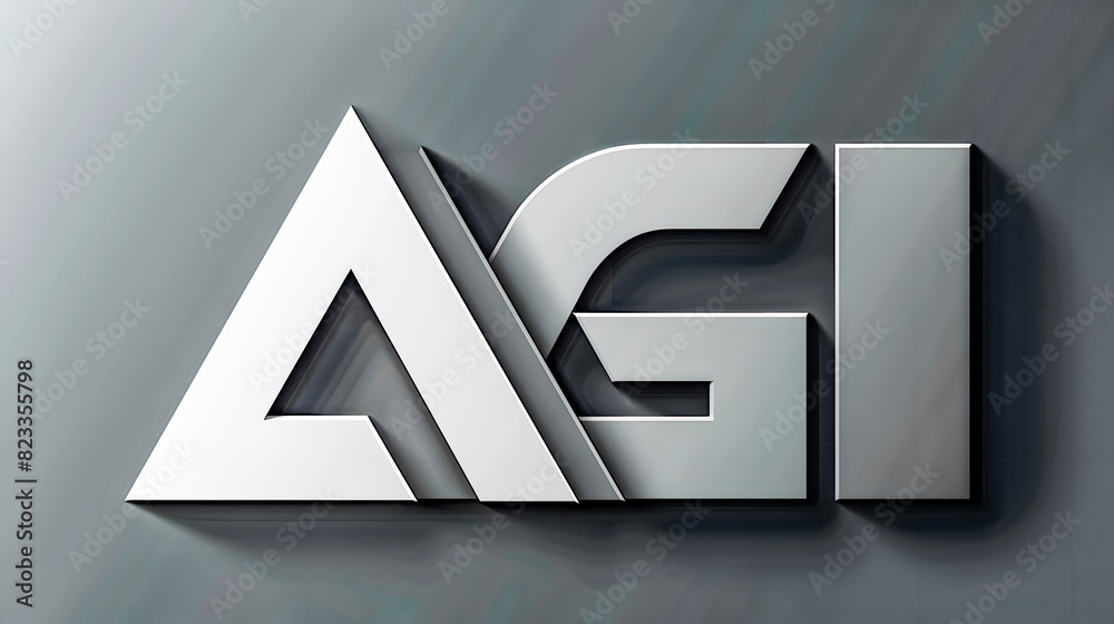 High-Tech Innovation Detailed Mechanical Design Forming the Letters AGI ...