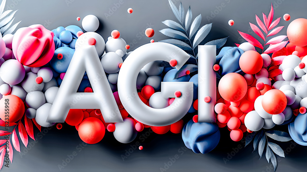 High-Tech Innovation Detailed Mechanical Design Forming the Letters AGI ...