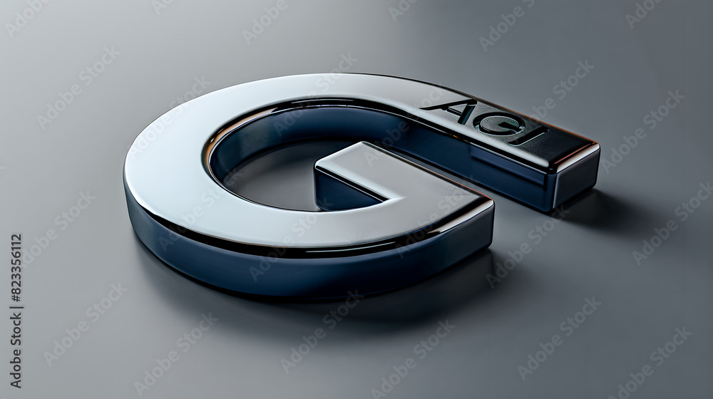 High-Tech Innovation Detailed Mechanical Design Forming the Letters AGI ...