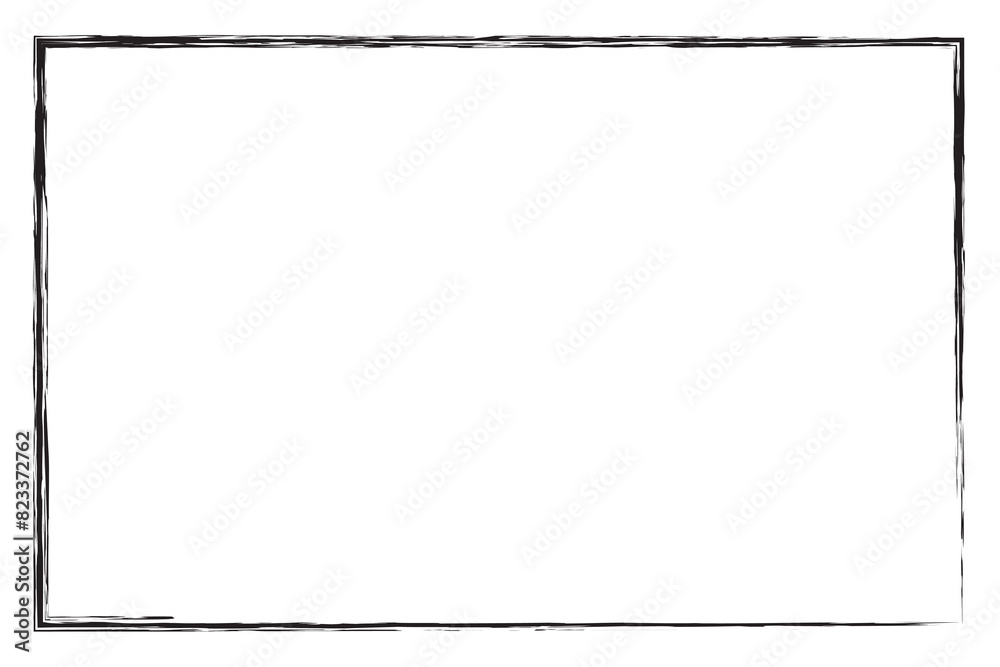 Ink square frames. Grunge empty black boxes set. Rectangle borders ...