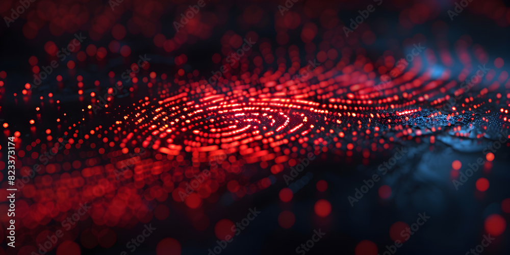 Closeup Of A Fingerprint Being Analyzed For Criminal Identification In