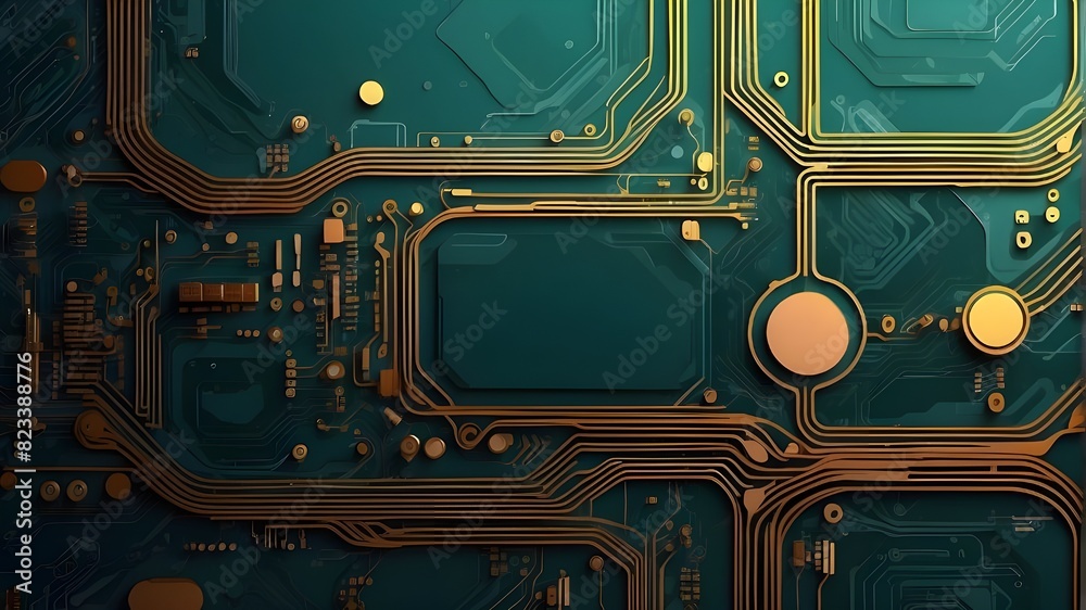 Circuit board for vector banner design. For example abstract ...