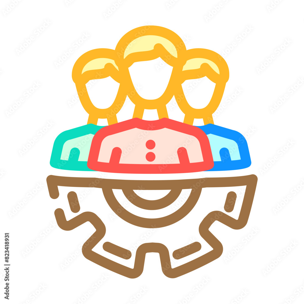 workforce planning business process color icon vector. workforce ...