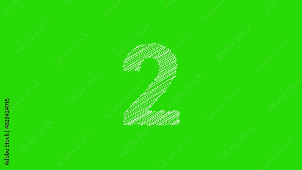 countdown to 10 handwritten animated countdown chalk green screen alpha ...