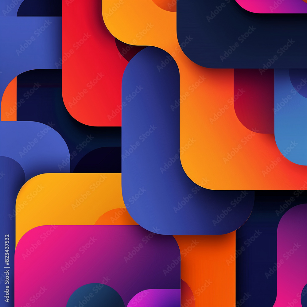 plik wektorowy, barwa, projekt, ilustracja, barwnie, tęcza, kwadrat ...