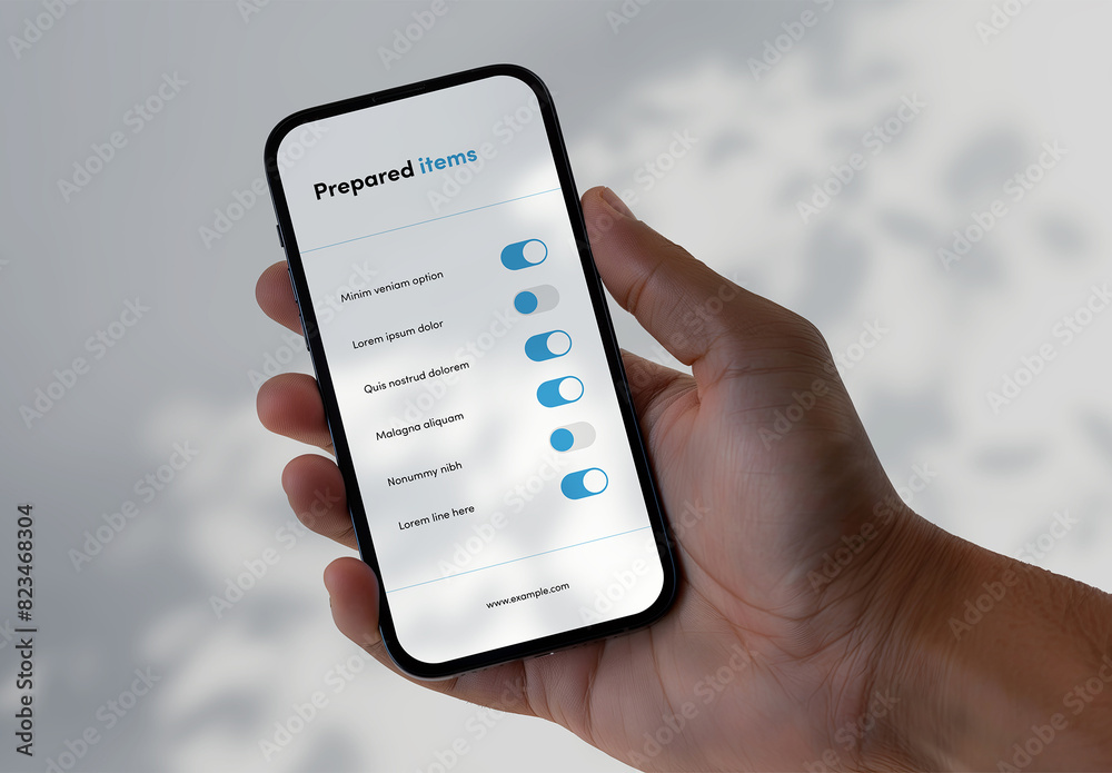 Hand Holding Mobile Mockup Presentation For UI/UX Design Layouts With Generative ai Stock ...