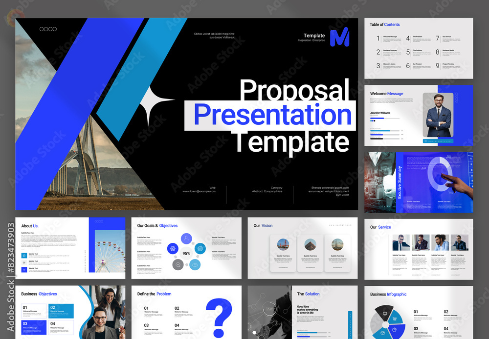 Proposal Presentation Template Stock Template | Adobe Stock