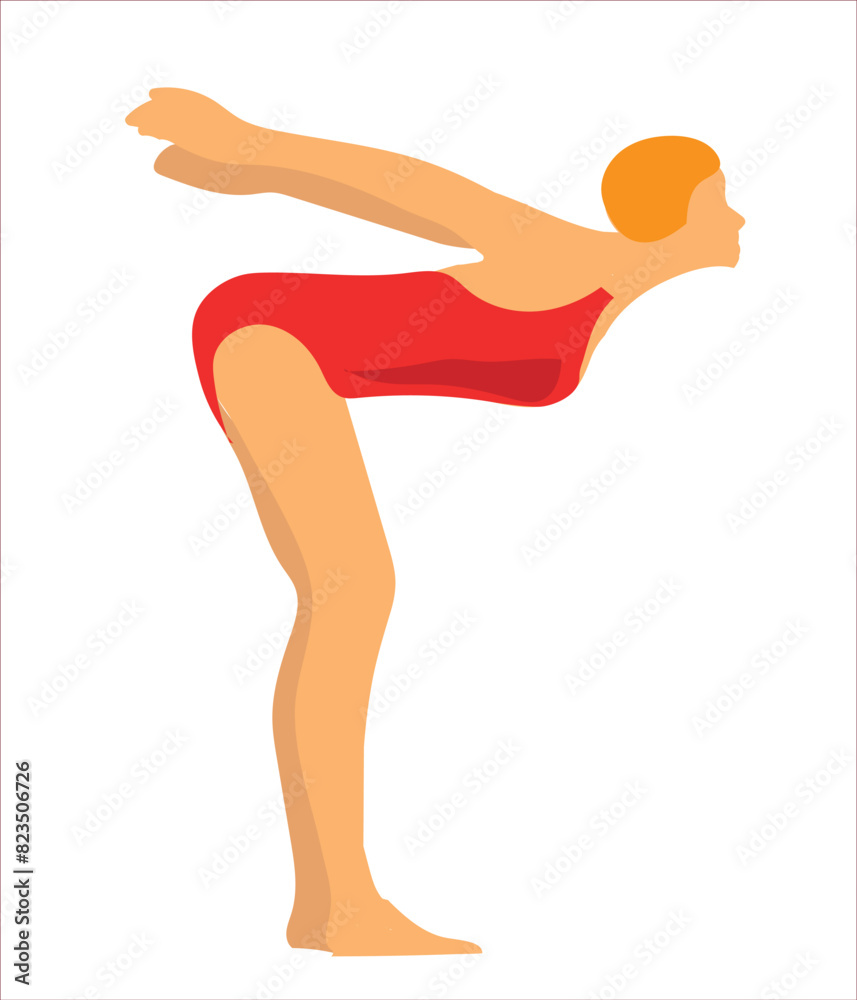 Yoga poses vector illustration. Yoga poses vector set. Hand drawing ...