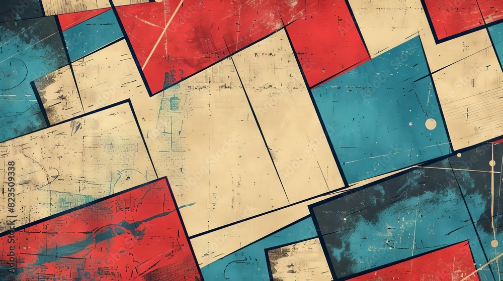 vintage comic book pages create colorful retro background texture ...