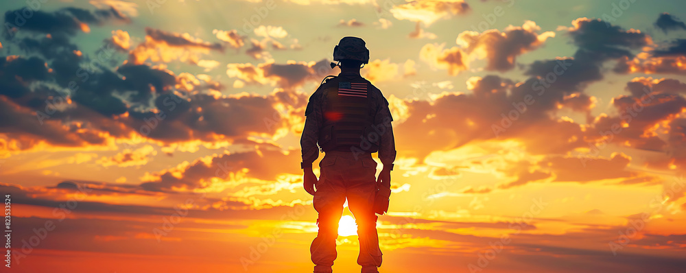 United States Marine Corps soldier standing guard aboard a warship ...