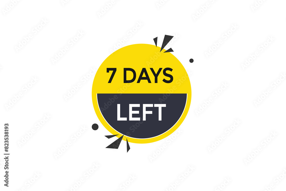 7 days left countdown to go one time, background template 7 days left ...