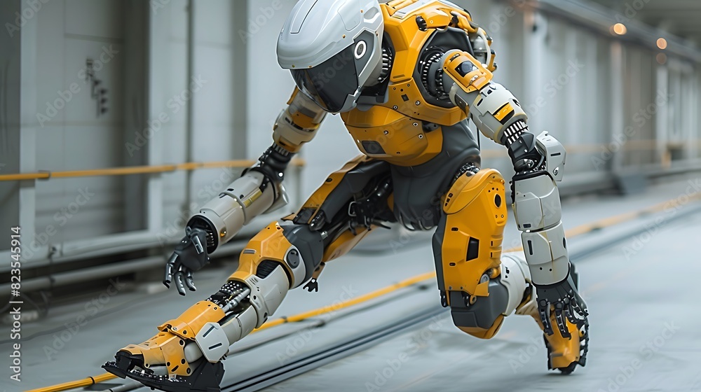 Visualize exoskeleton suit enhancing human strength agility through ...