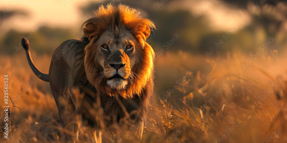 In the Heart of the African Savannah Witnessing the Regal Majesty of ...