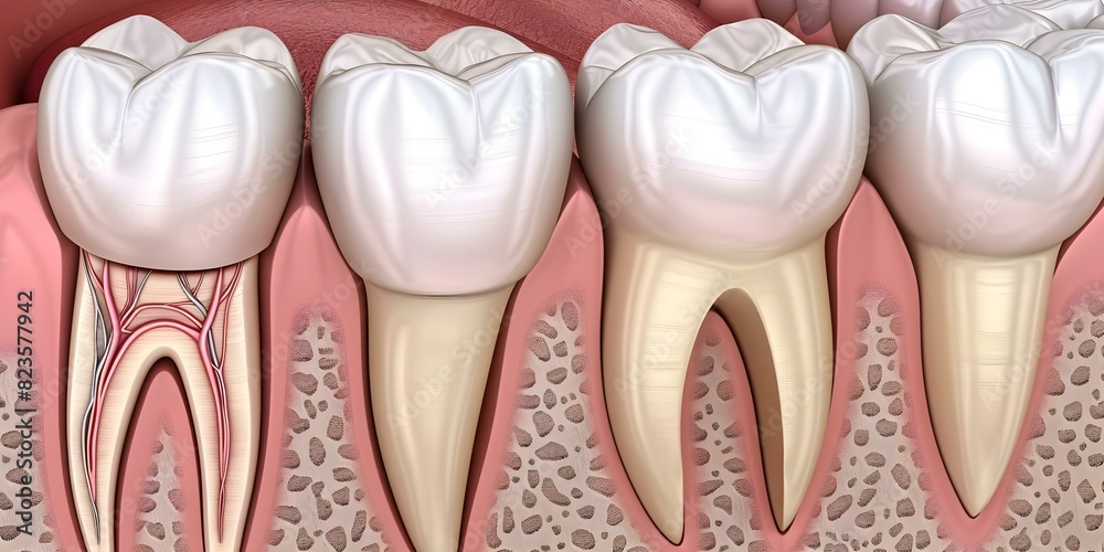 The process of tooth canal cleaning includes the extraction of nerve ...