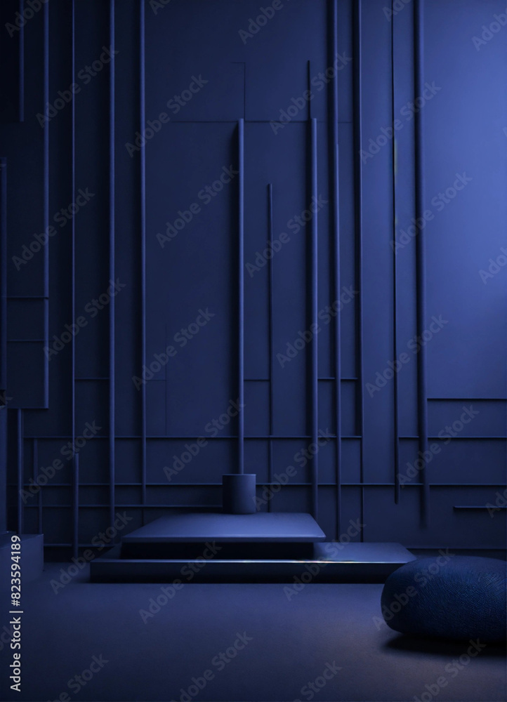 A minimal dark indigo background, unreal engine render 8k dark indigo ...