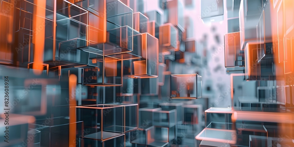 Exploring a Virtual World with Futuristic D Voxel Cubes and Pixel ...