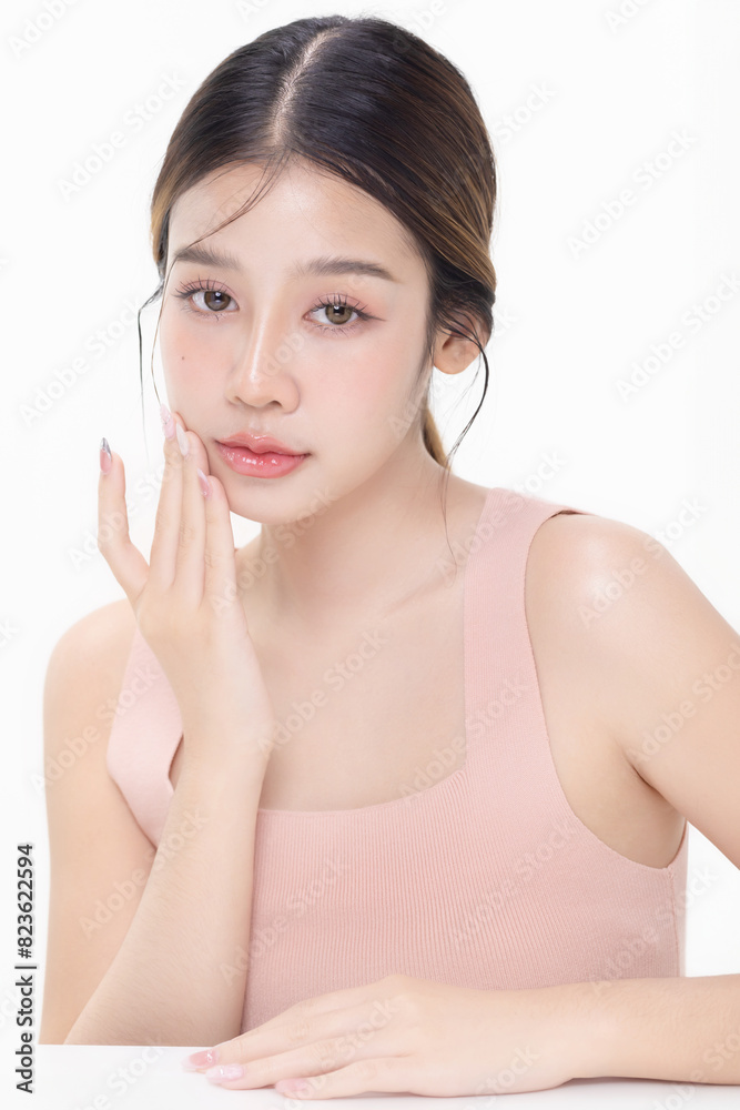 Young Asian beautiful woman with K-beauty make up style and healthy and ...