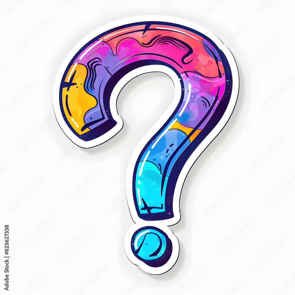 Buntes Fragezeichen, made by AI Stock Illustration | Adobe Stock