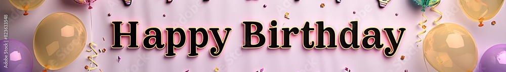 Happy Birthday written with beautiful stylish letters on a plain medium ...