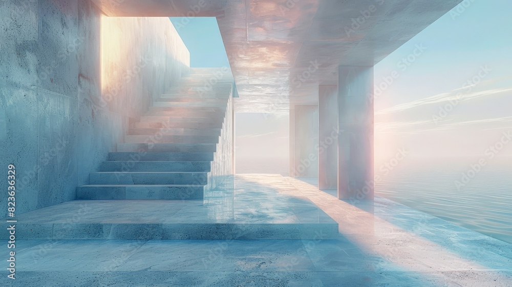 A vast nothingness abstract background with soft gradients and ...