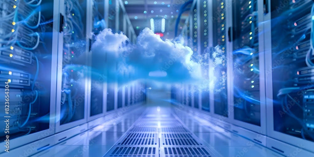 Revolutionizing Computing Technology: Blue Cloud in Server Room with ... Revolutionizing Computing Technology: Blue Cloud in Server Room with ...