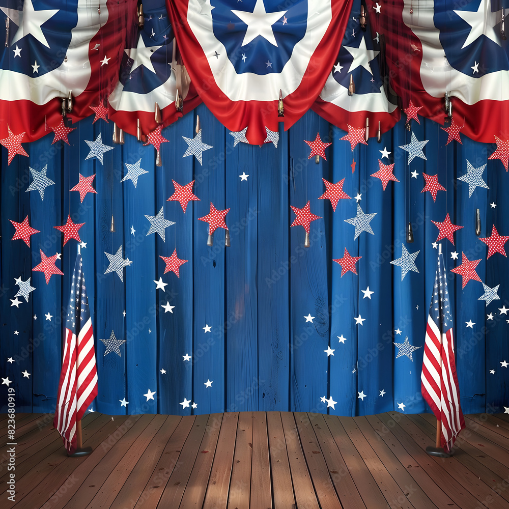 4th of July Backdrop, Independence Day Photography Background Stock ...
