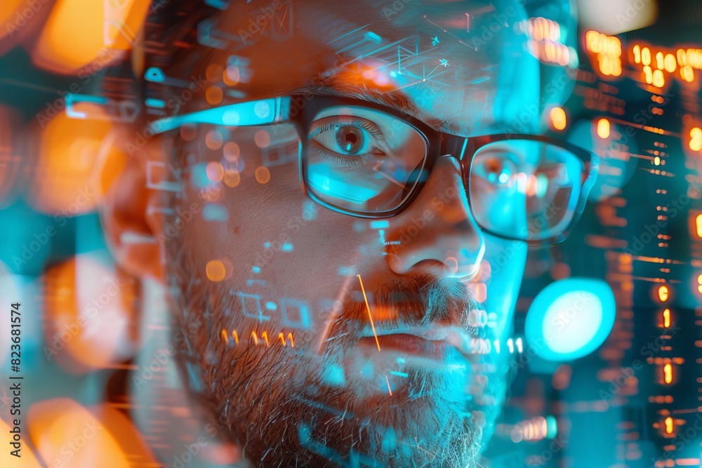 Portrait of a computer vision pioneer working on groundbreaking ...