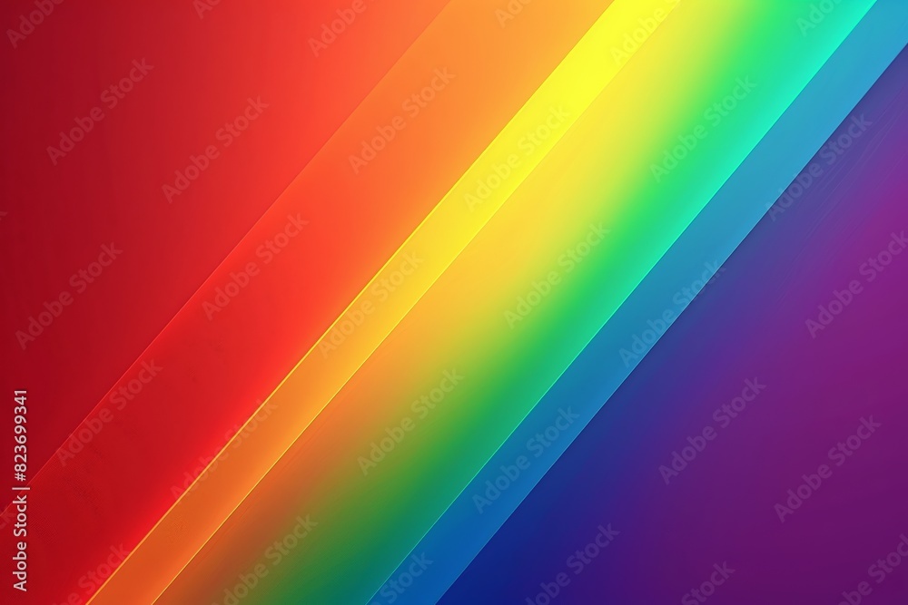 Abstract background with diagonal stripes in a rainbow gradient ...