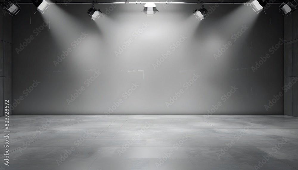 soft gray studio room background grey floor backdrop with spotlight ...
