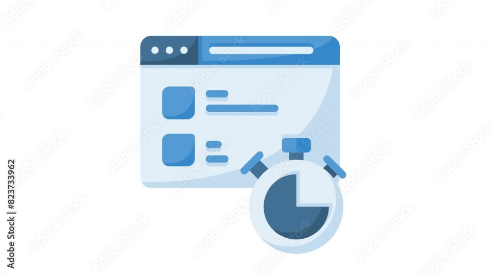 animated webpage speed testing icon. Perfect for seo, web, website ...