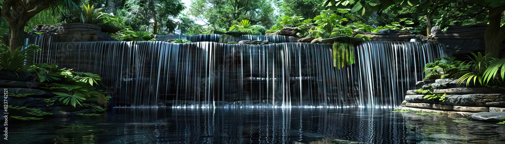 Urban Waterfalls: Focus on urban waterfalls, cascading fountains, and ...