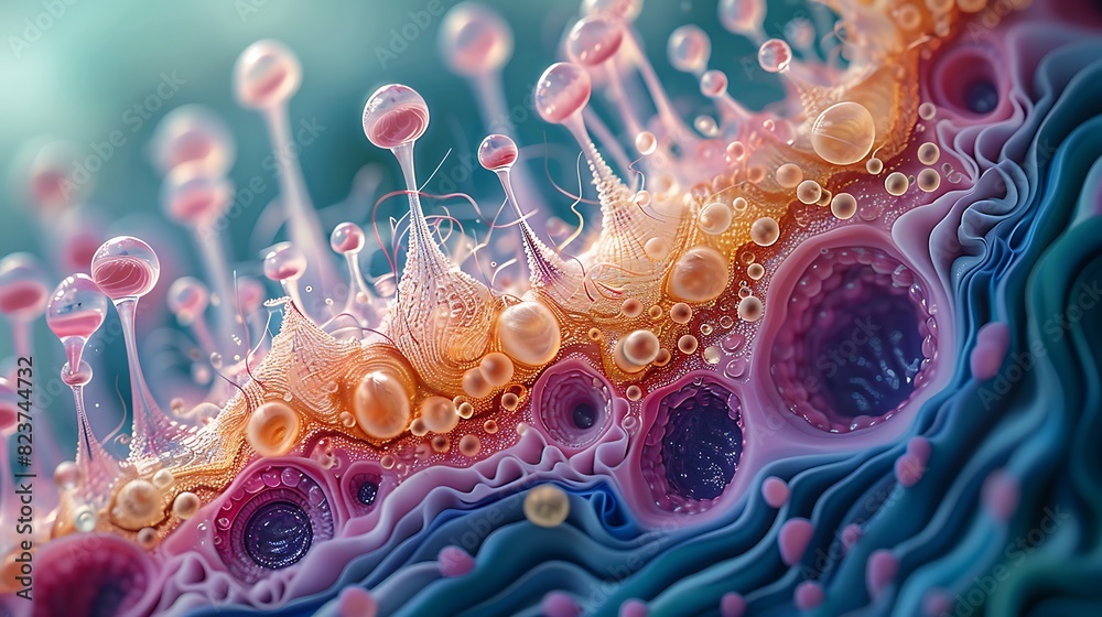 Dermatology illustration of human hair follicles highlighting growth ...