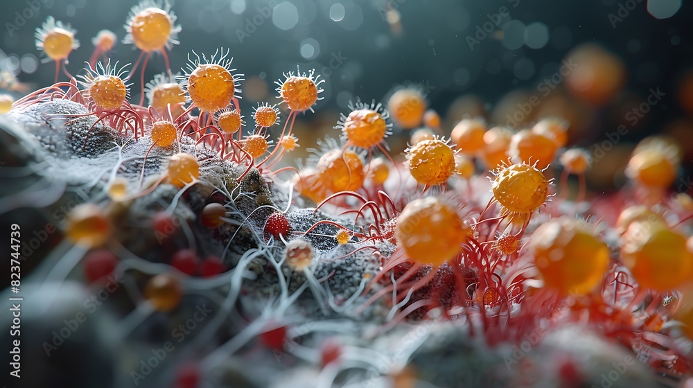 Dermatology illustration of human hair follicles highlighting growth ...