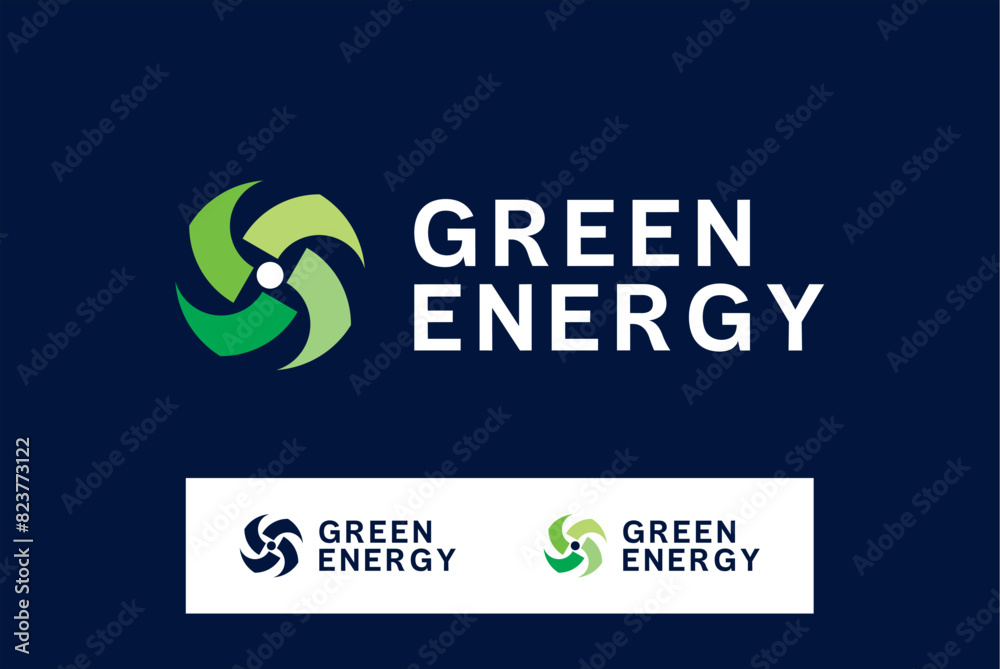 Green energy logo design and business name ideas Stock Vector | Adobe Stock