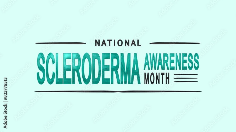 National Scleroderma Awareness Month Text Animation. Great for National ...