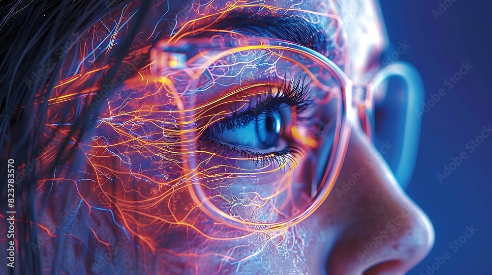 Ophthalmology Illustration Of Visual Pathway Showing The Optic Nerves Chiasm And Visual Cortex