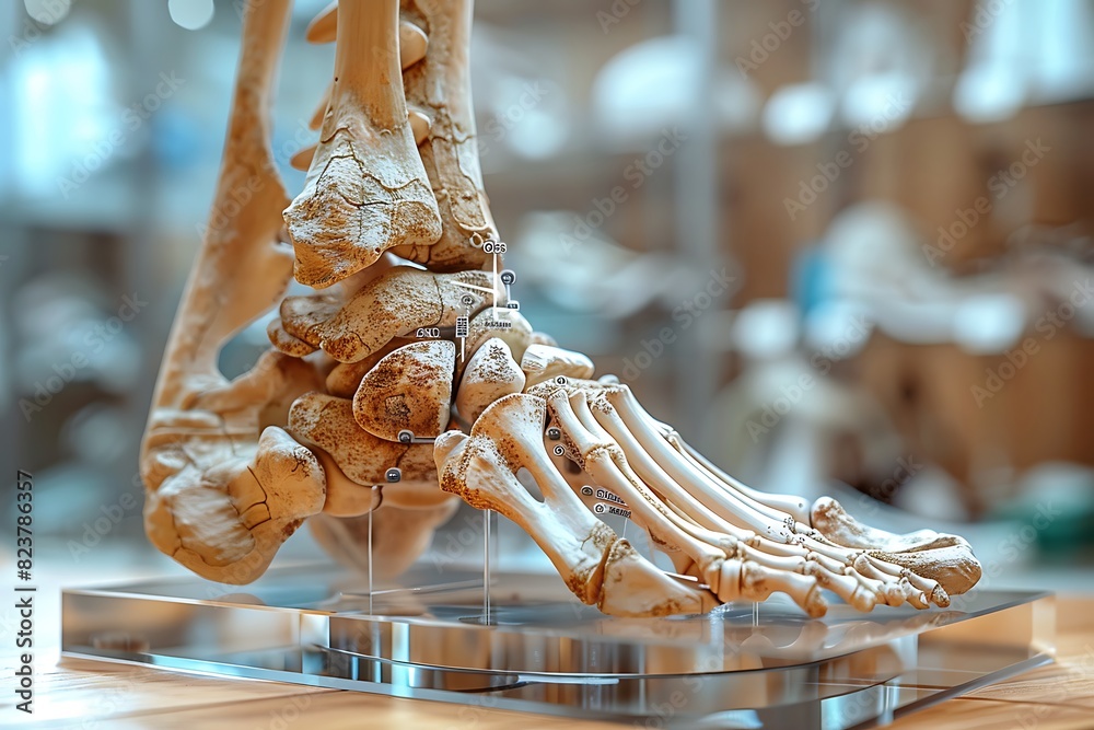 Orthopedics image of anatomy of the ankle joint showing bones tendons ...