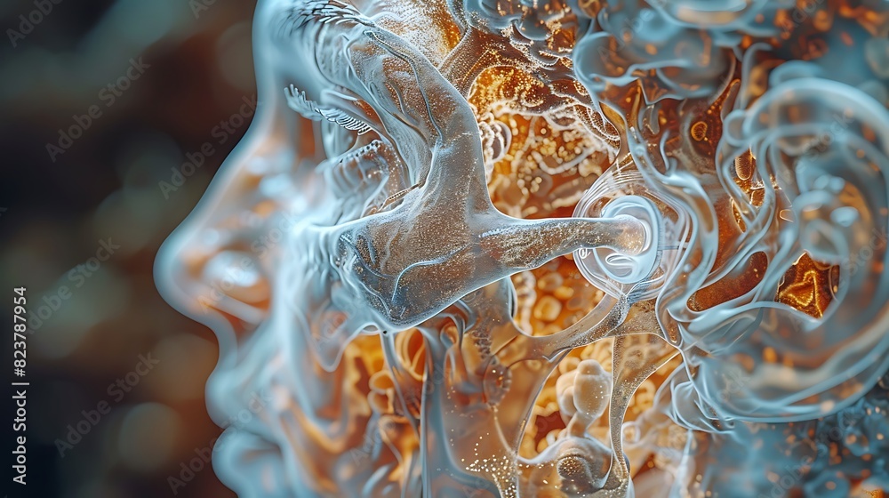 Otolaryngology illustration of human ear anatomy highlighting outer ...