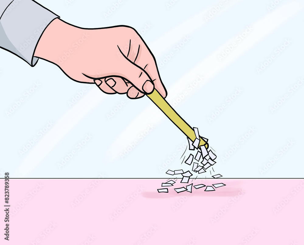 Electrical Test, piece of paper, Glass Rod or Ebonite Rod with ...