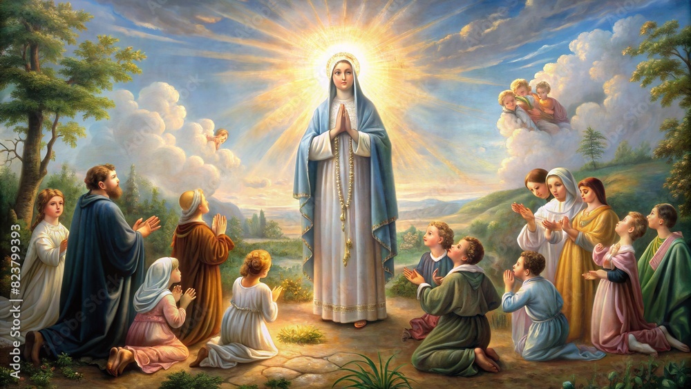 Image featuring the Miracle of the Sun as witnessed by the Fatima ...