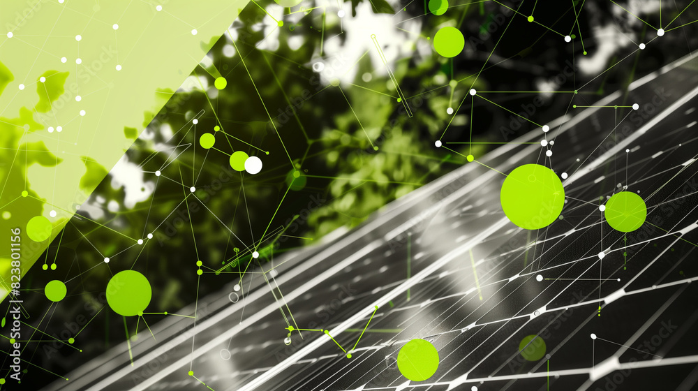 Abstract background depicting sustainable electricity through a fusion ...