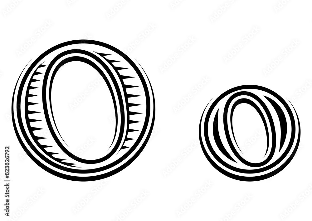 Font tattoo engraving letter O black and white PNG illustration ...